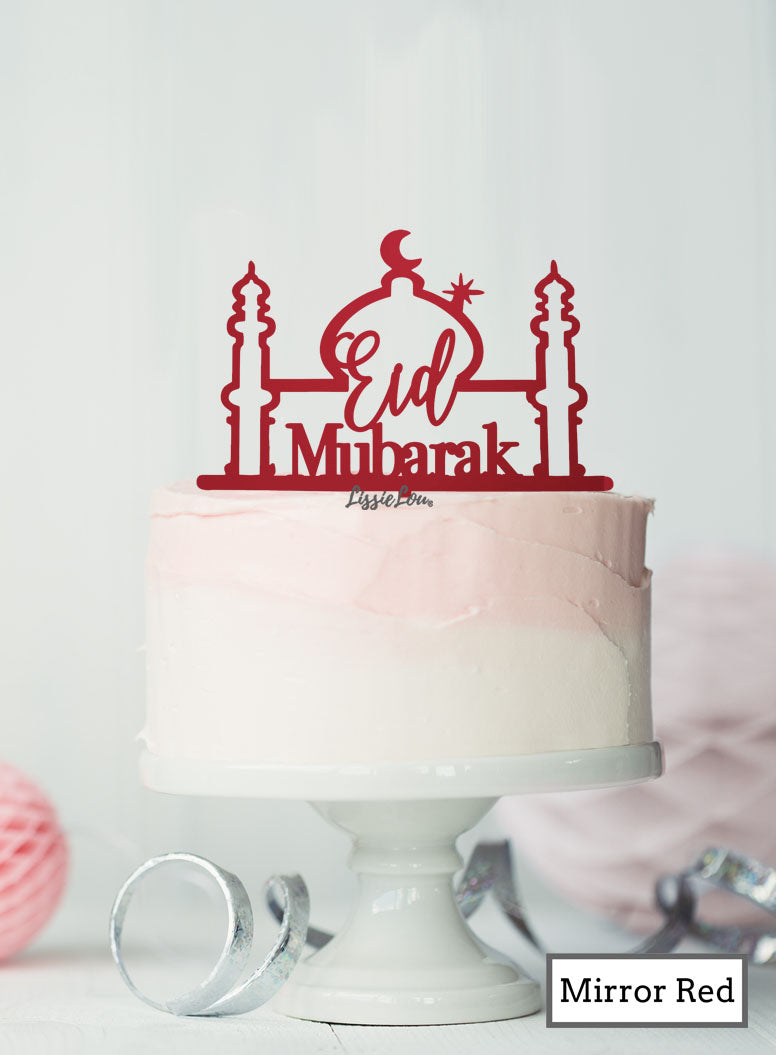 Eid Mubarak Mosque Acrylic Cake Topper – LissieLou