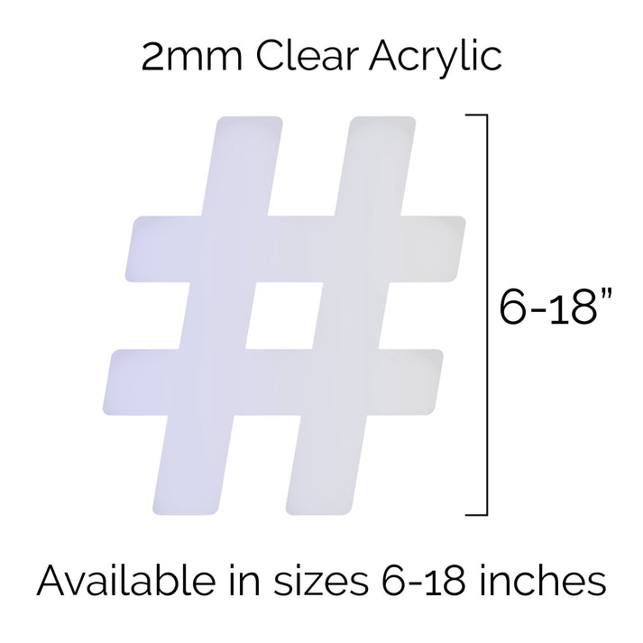 Acrylic Cake Shape Hashtag - Baking Template – LissieLou